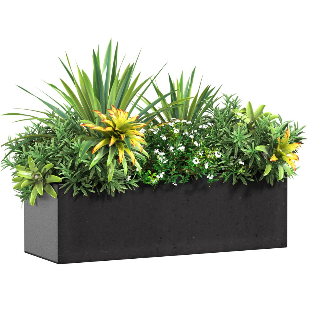 Window box flower pot Balcony container garden 3D model - TurboSquid ...