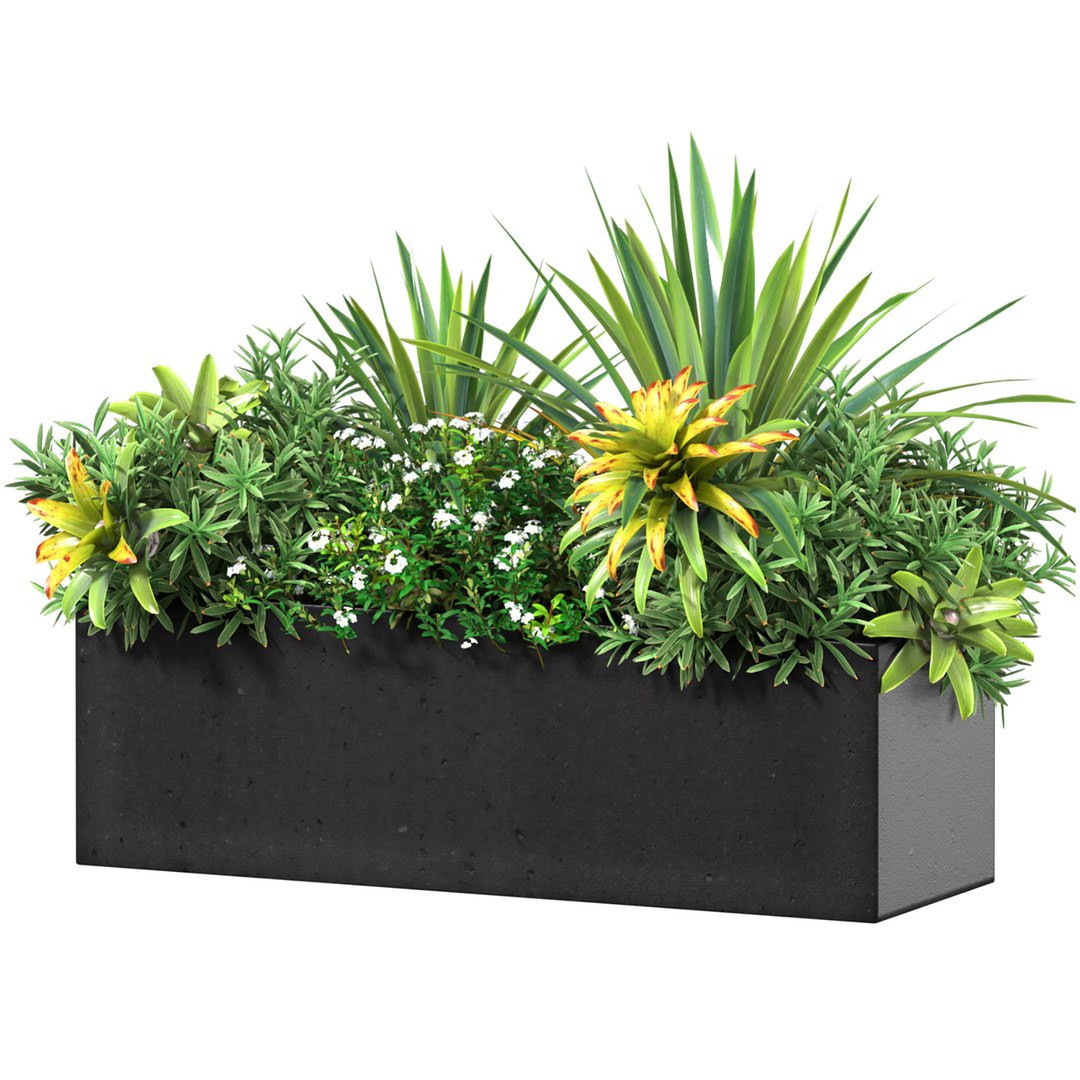 Window box flower pot Balcony container garden 3D model - TurboSquid ...
