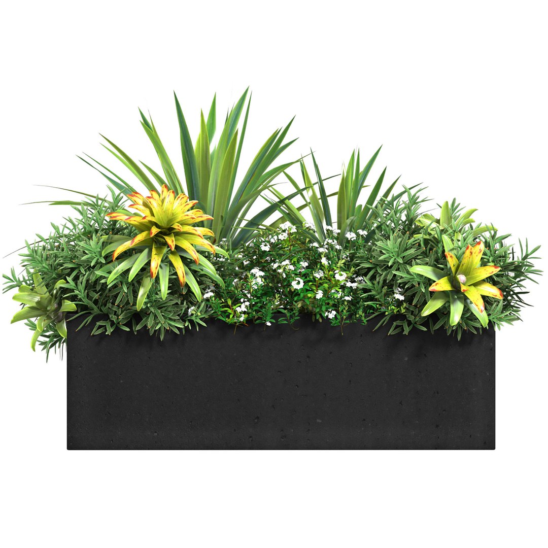Window box flower pot Balcony container garden 3D model - TurboSquid ...