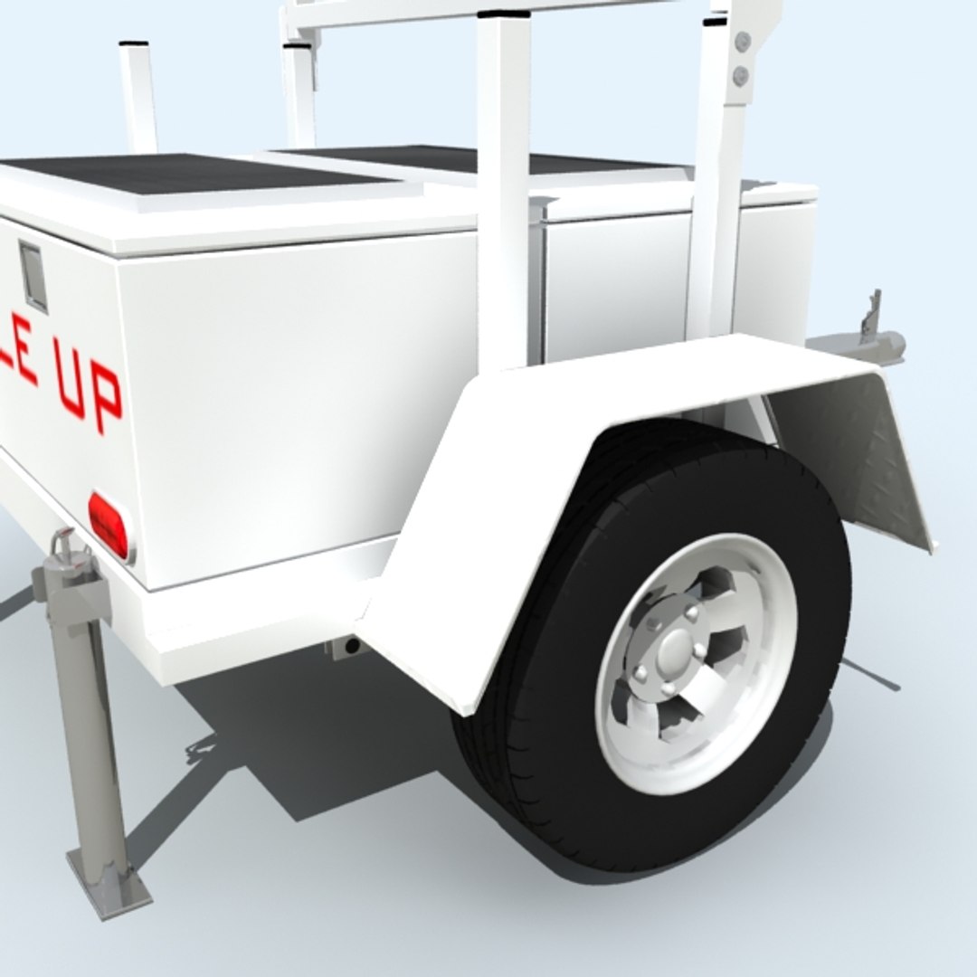 3d 3ds Police Radar Trailer