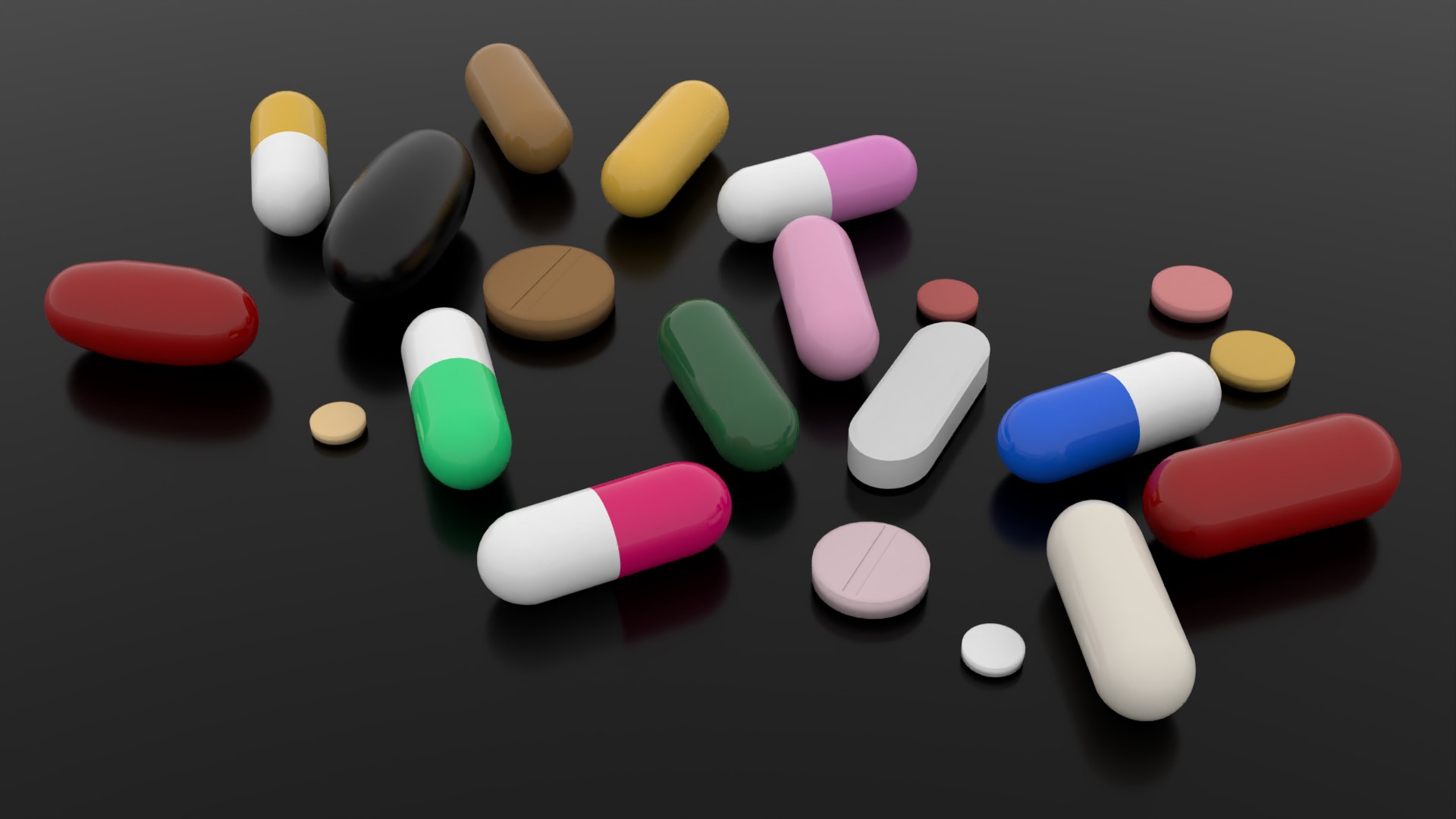 Pills Capsules Drug Medicine Vitamin 3D Model - TurboSquid 2109700