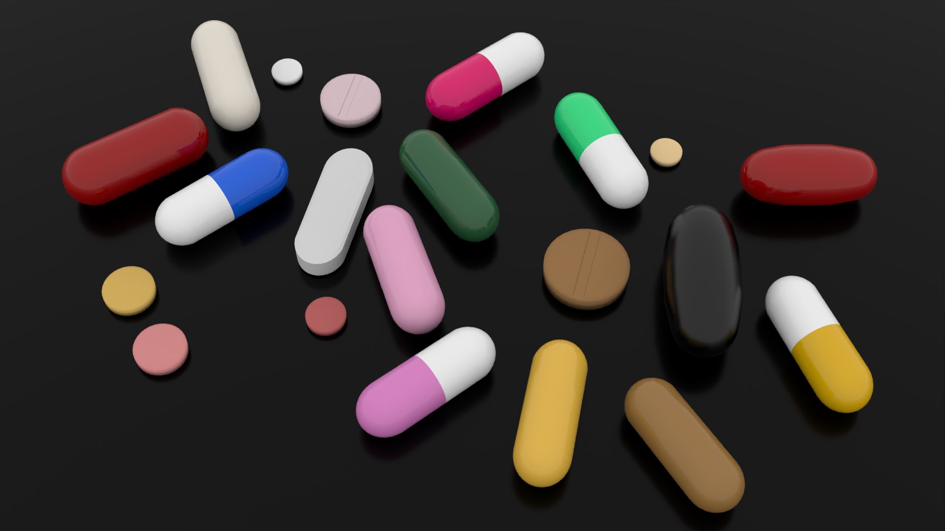 Pills Capsules Drug Medicine Vitamin 3D Model - TurboSquid 2109700