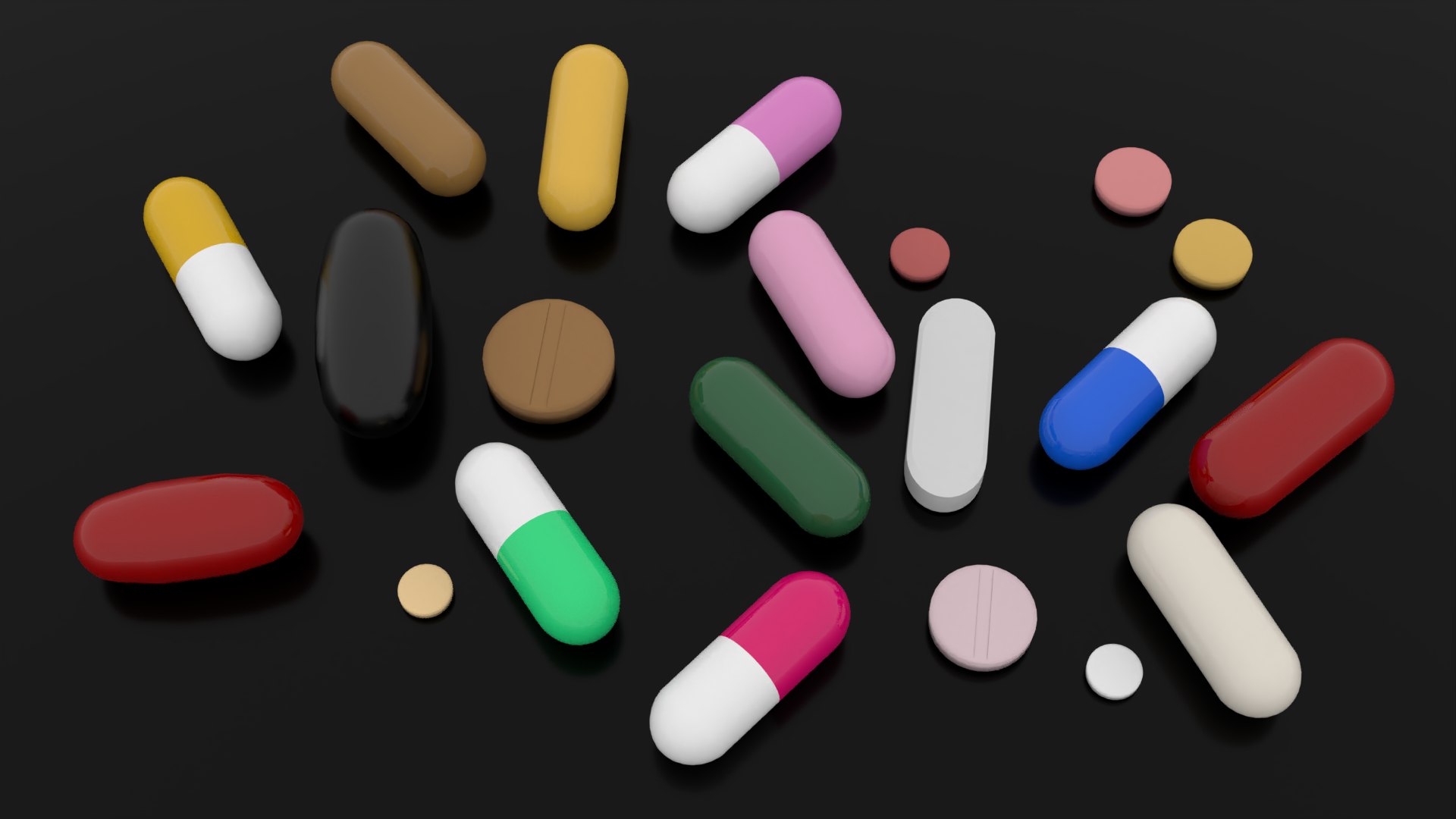 Pills Capsules Drug Medicine Vitamin 3D Model - TurboSquid 2109700