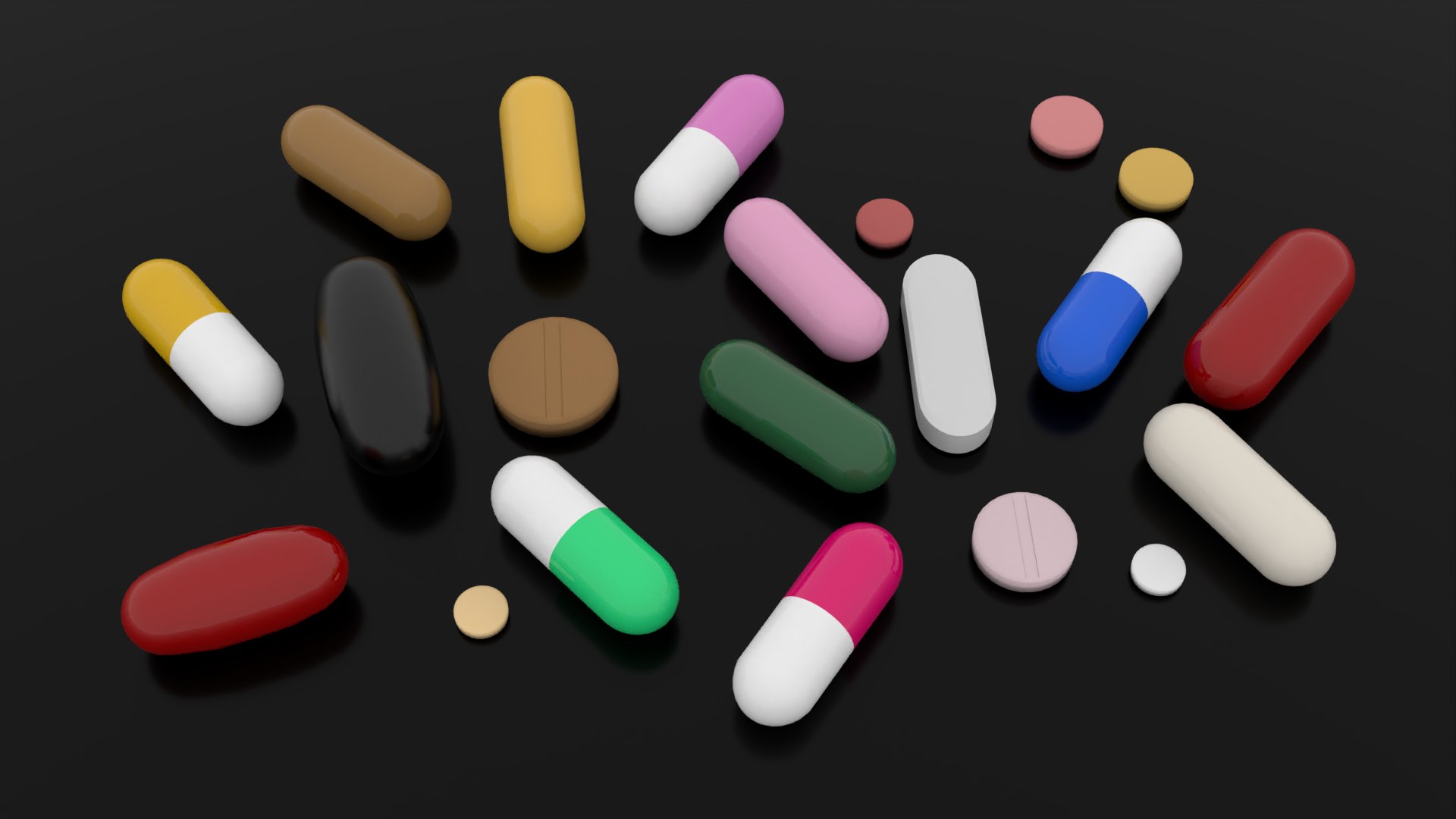 Pills Capsules Drug Medicine Vitamin 3D Model - TurboSquid 2109700