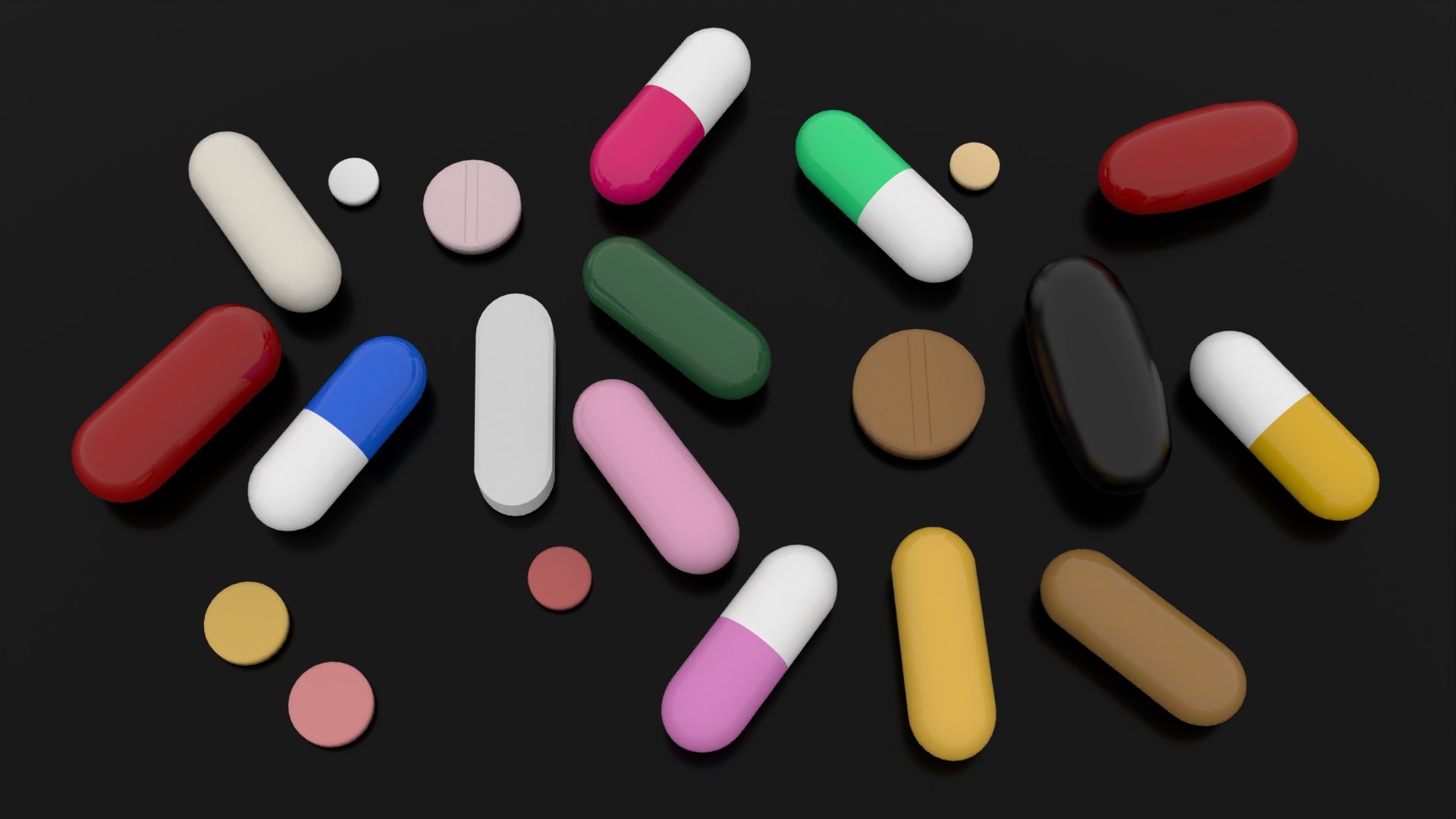 Pills Capsules Drug Medicine Vitamin 3D Model - TurboSquid 2109700