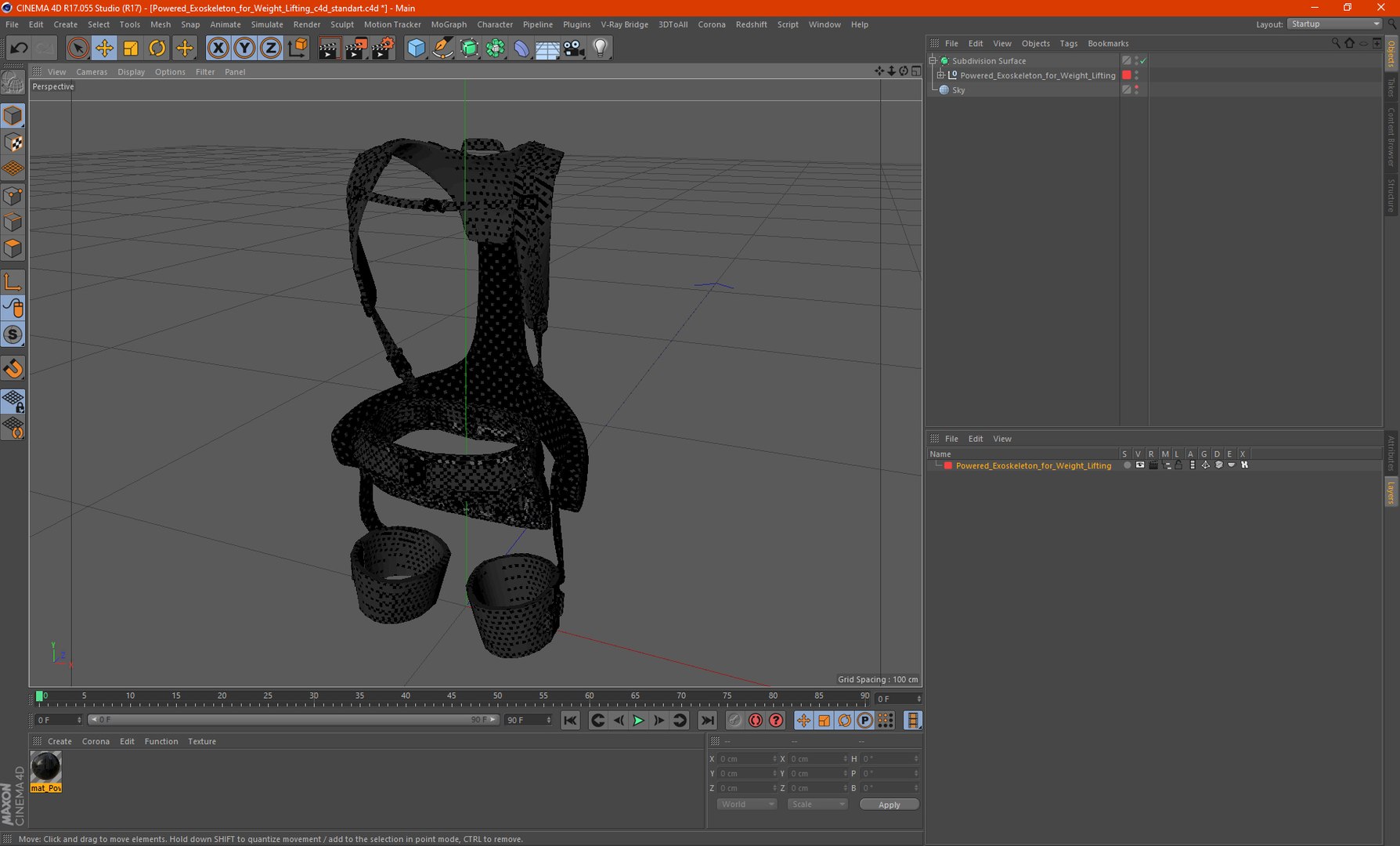 Powered Exoskeleton for Weight Lifting 3D model - TurboSquid 2027793