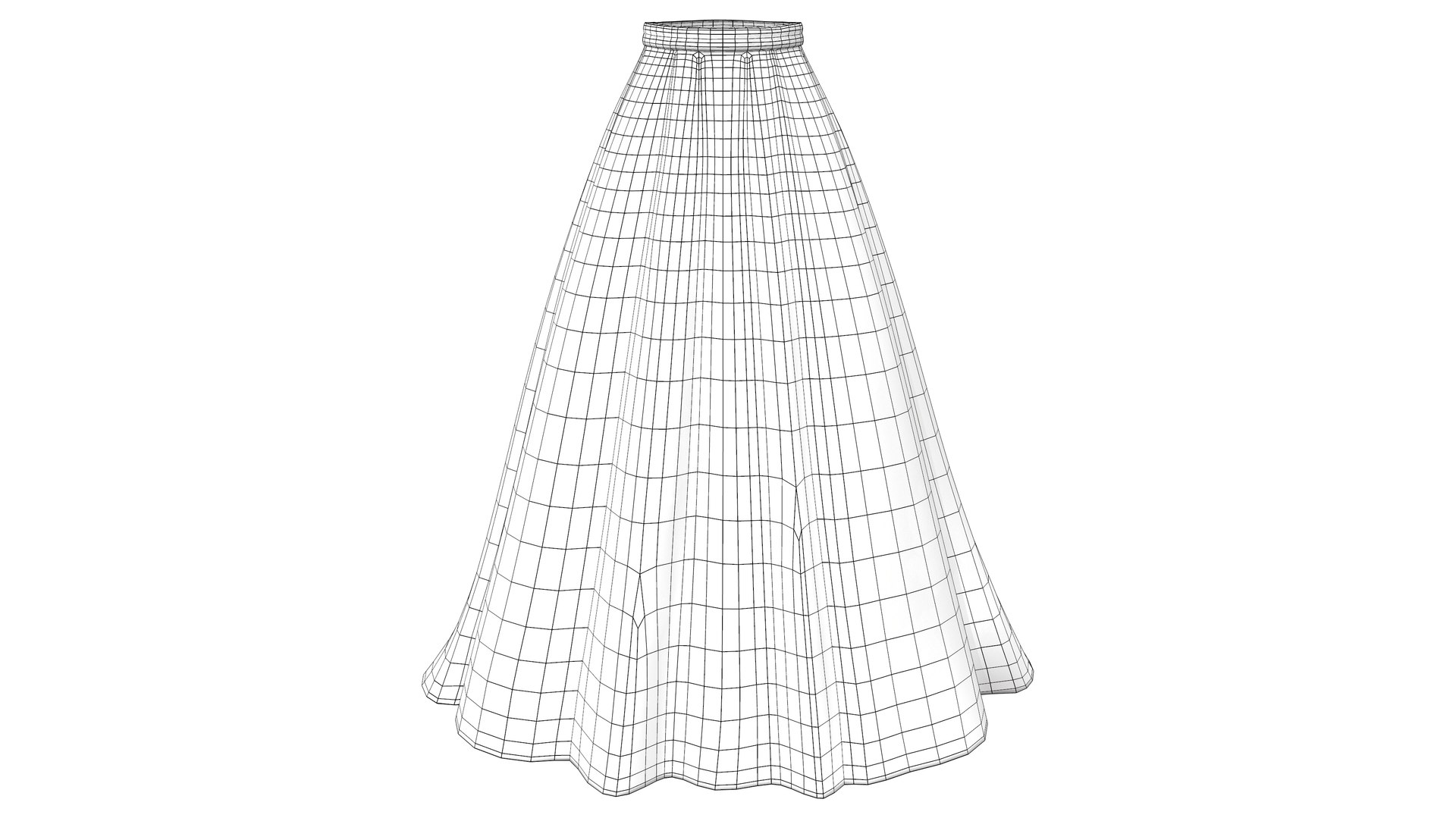 3D Flowers Print Elegant Long Fashion Skirt - TurboSquid 2071632