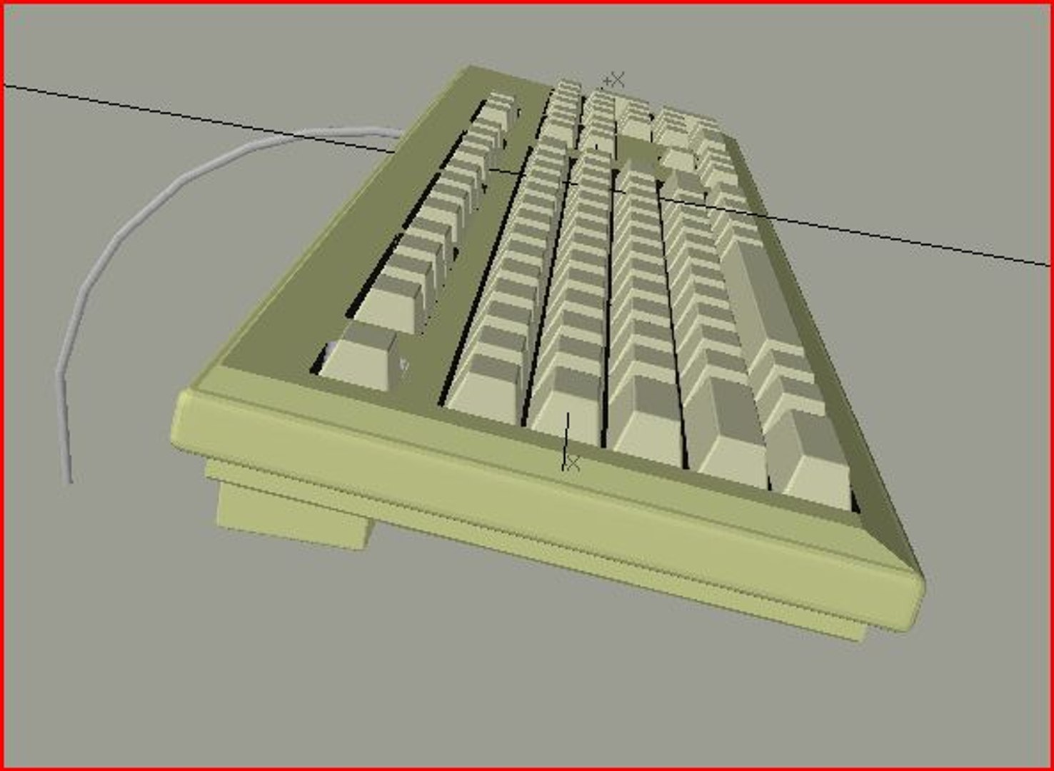 3d Keyboard Old Styled Model