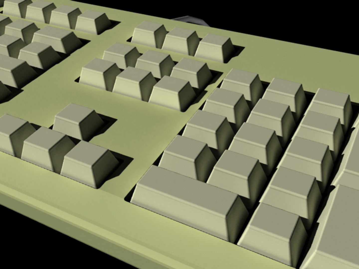 3d Keyboard Old Styled Model