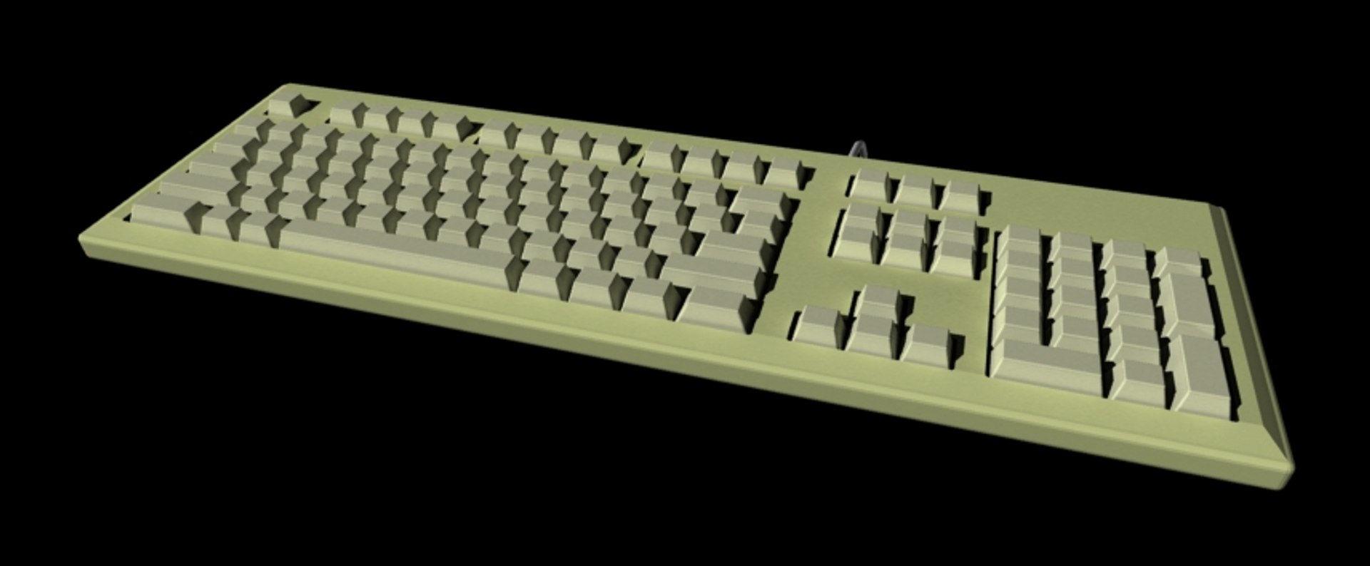 3d Keyboard Old Styled Model