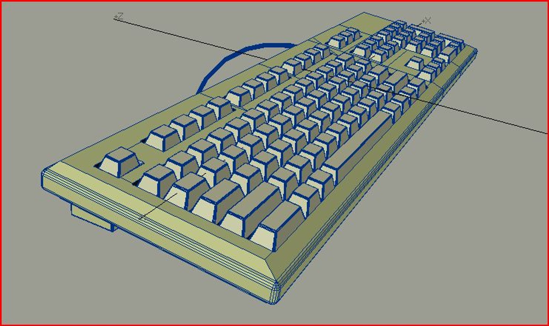 3d Keyboard Old Styled Model