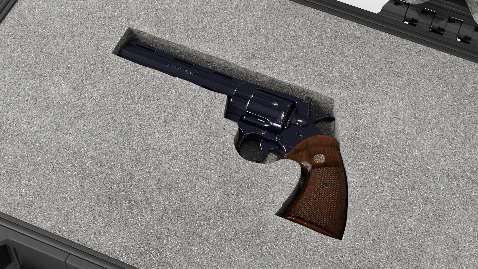 3D Compact Gun Case With Revolver Model - TurboSquid 2396123