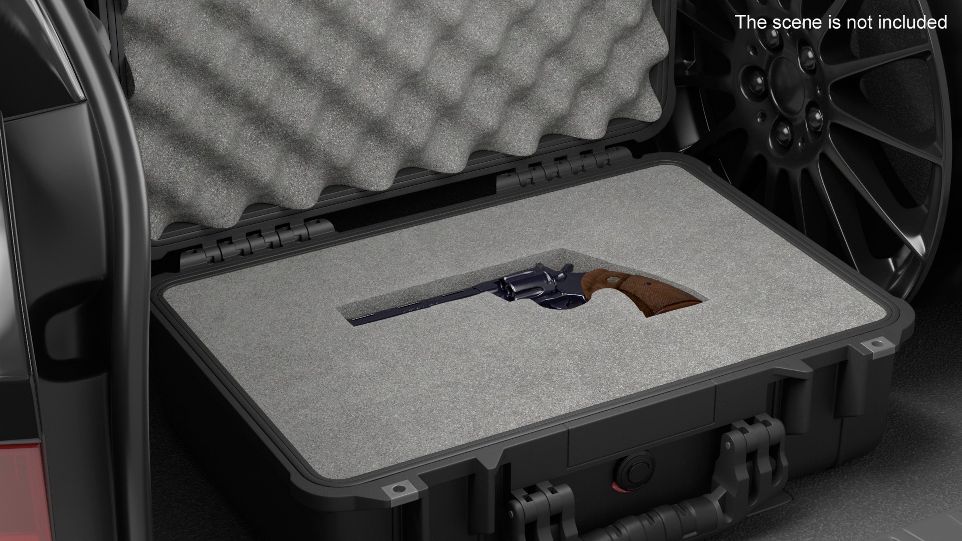3D Compact Gun Case With Revolver Model - TurboSquid 2396123