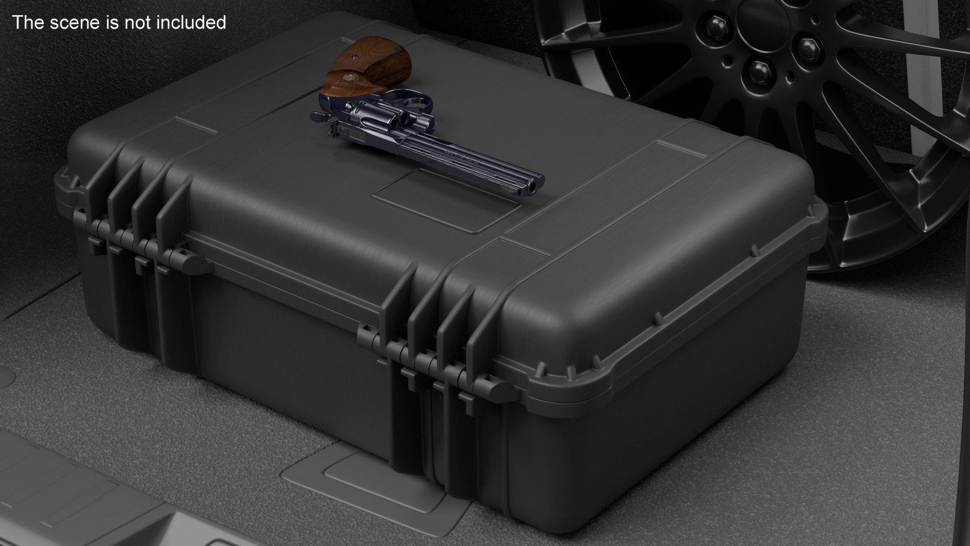 3D Compact Gun Case With Revolver Model - TurboSquid 2396123