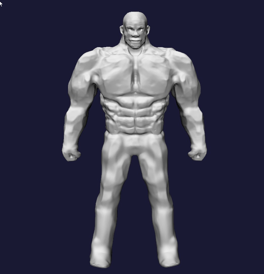 3d Strong Guy Model