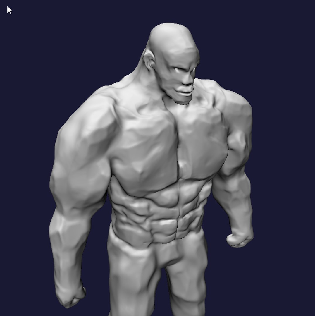 3d Strong Guy Model