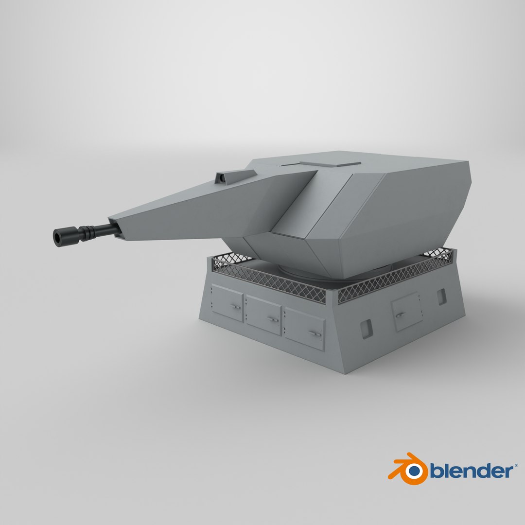 Rheinmetall Oerlikon Millennium Naval Gun Model - TurboSquid 2288755