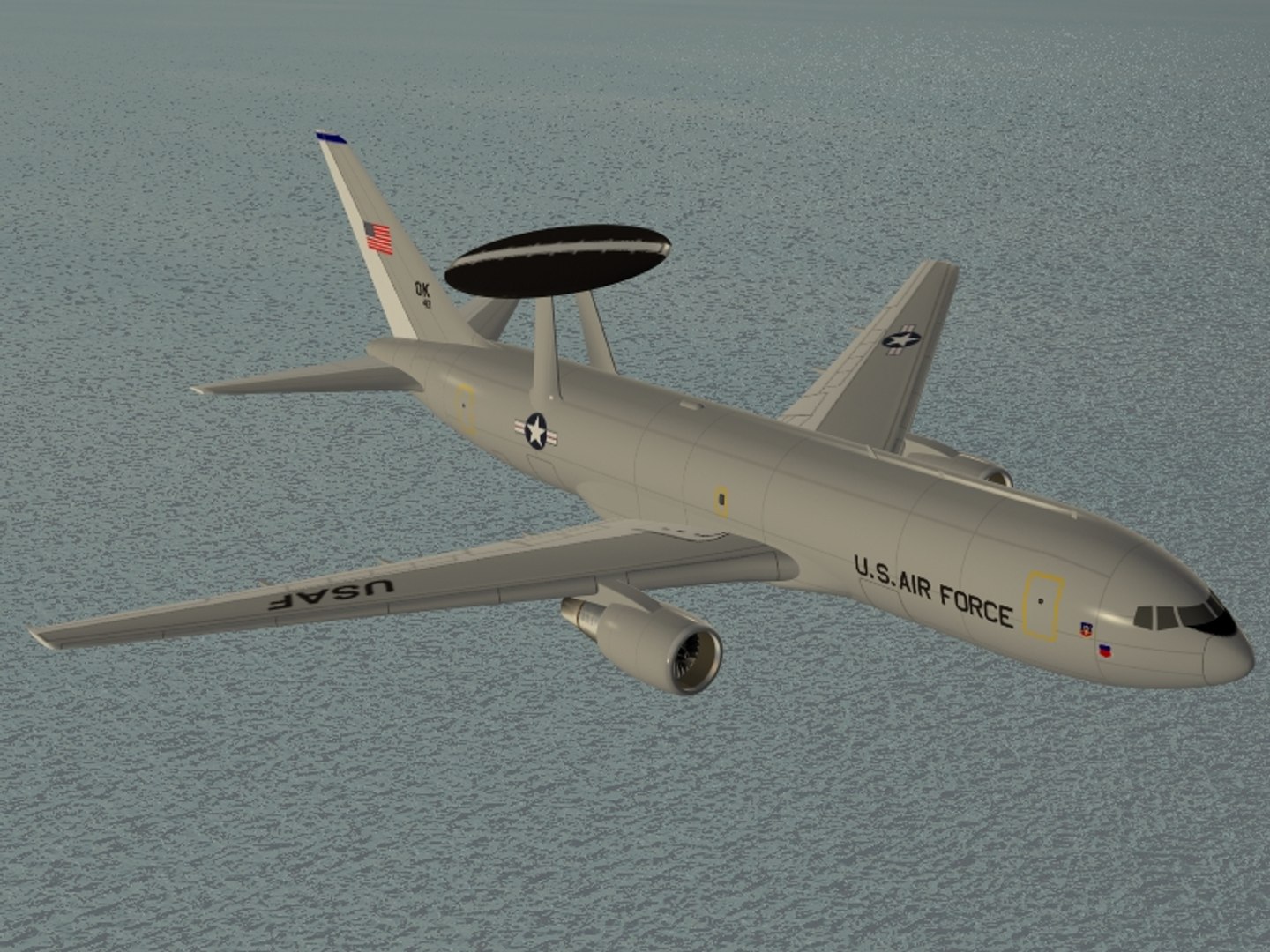 E-767 Awacs Usaf 767 3d Max