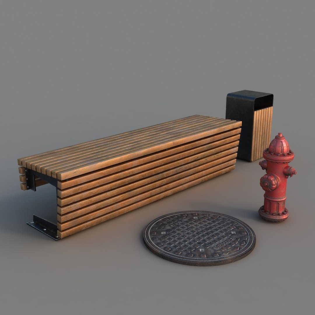 3D Set City Elements - TurboSquid 1184075