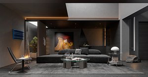 Low Poly Dark House Interior 3D Models For Download | TurboSquid