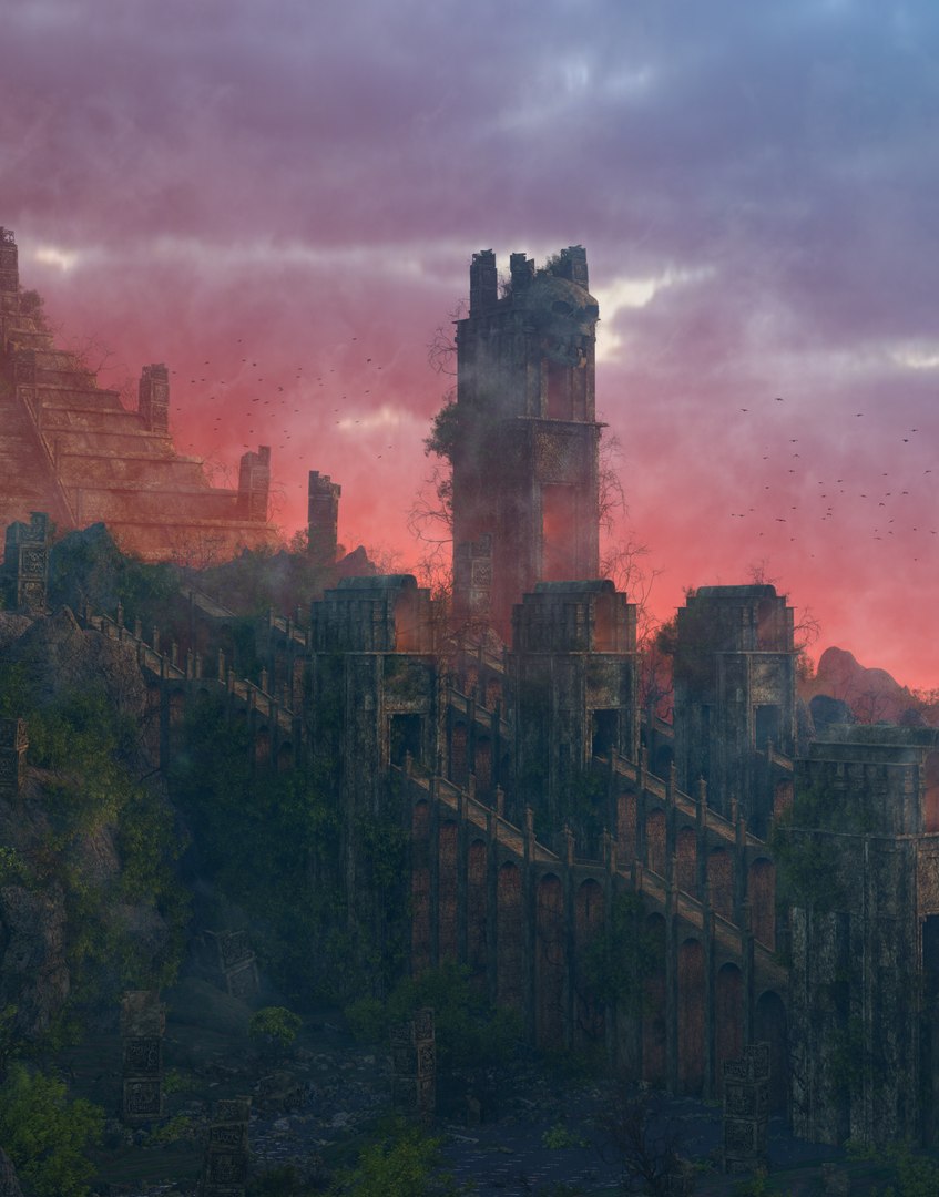 3D Model Fantasy Death Temple Environment - TurboSquid 2171995