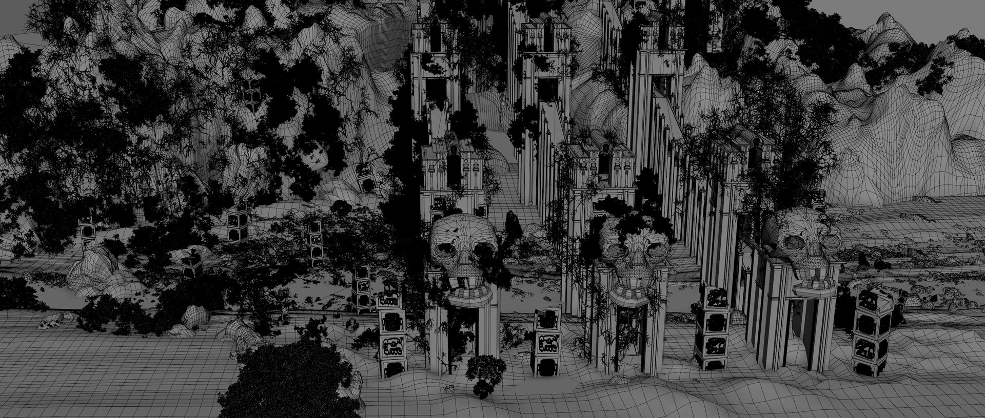 3D Model Fantasy Death Temple Environment - TurboSquid 2171995