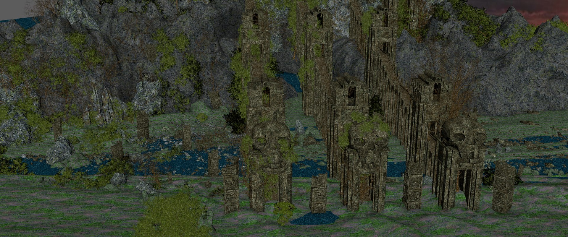 3D Model Fantasy Death Temple Environment - TurboSquid 2171995