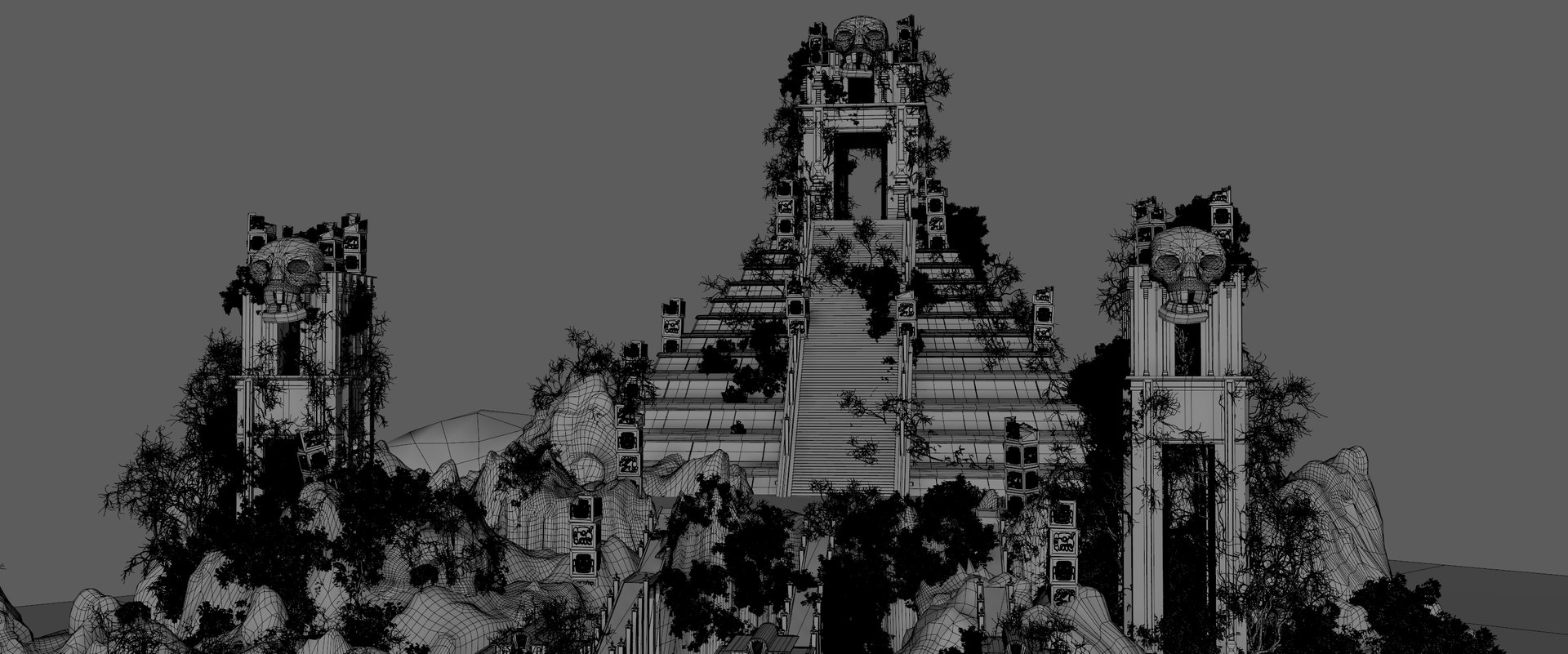 3D Model Fantasy Death Temple Environment - TurboSquid 2171995