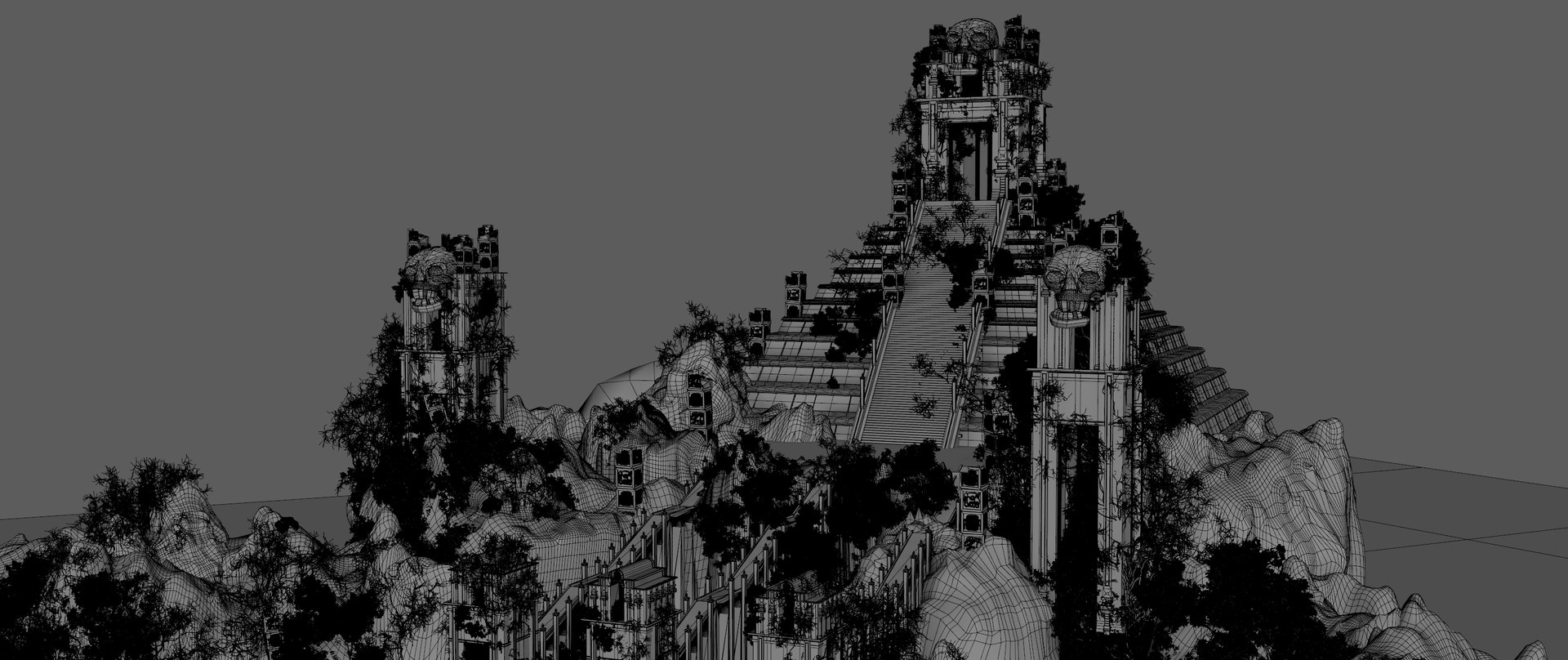 3D Model Fantasy Death Temple Environment - TurboSquid 2171995