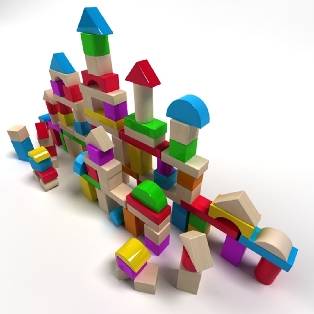 Block Wood 3d Model