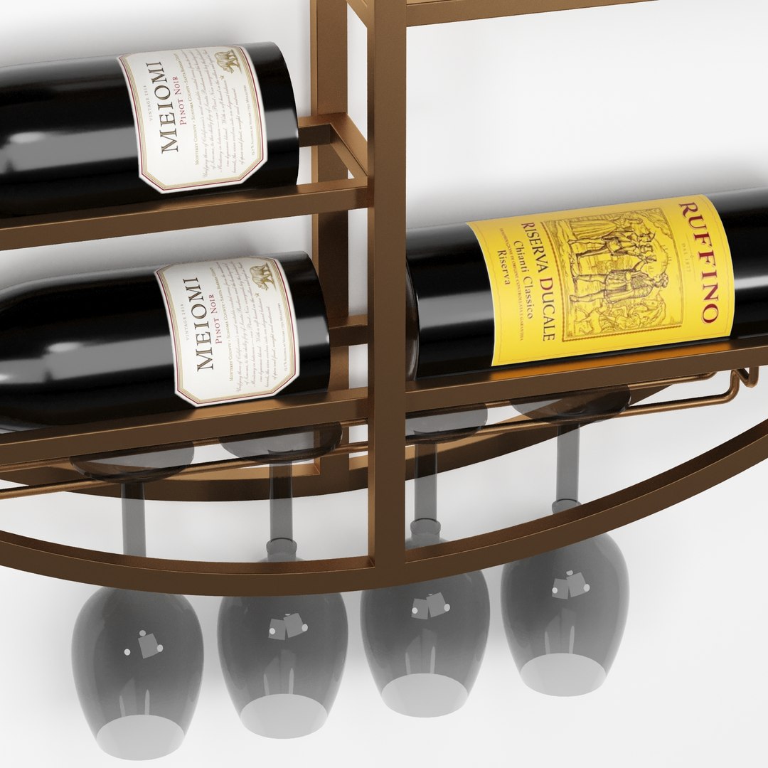 3D Wine Rack - TurboSquid 1936687