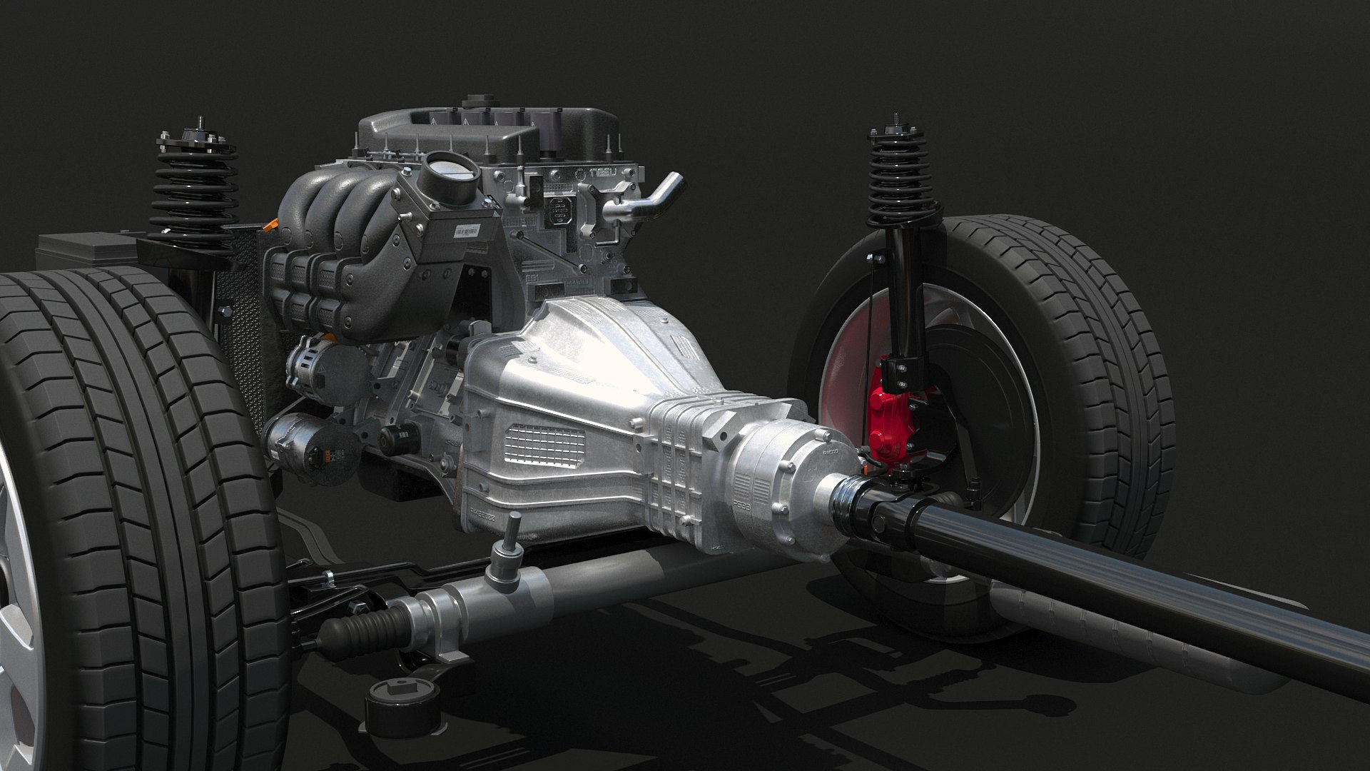 3D Model MHEV Mild-Hybrid Rear Wheel Drive Chassis - TurboSquid 2024234