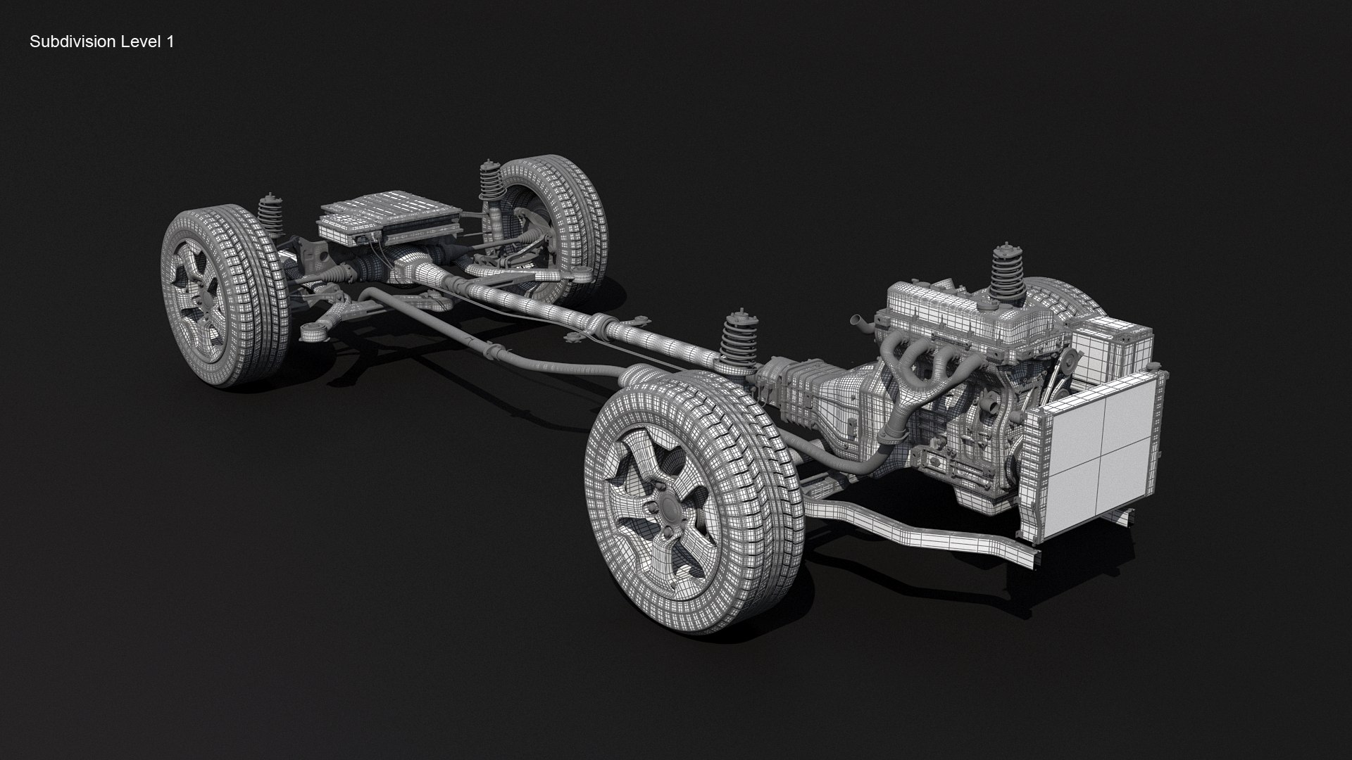 3D Model MHEV Mild-Hybrid Rear Wheel Drive Chassis - TurboSquid 2024234