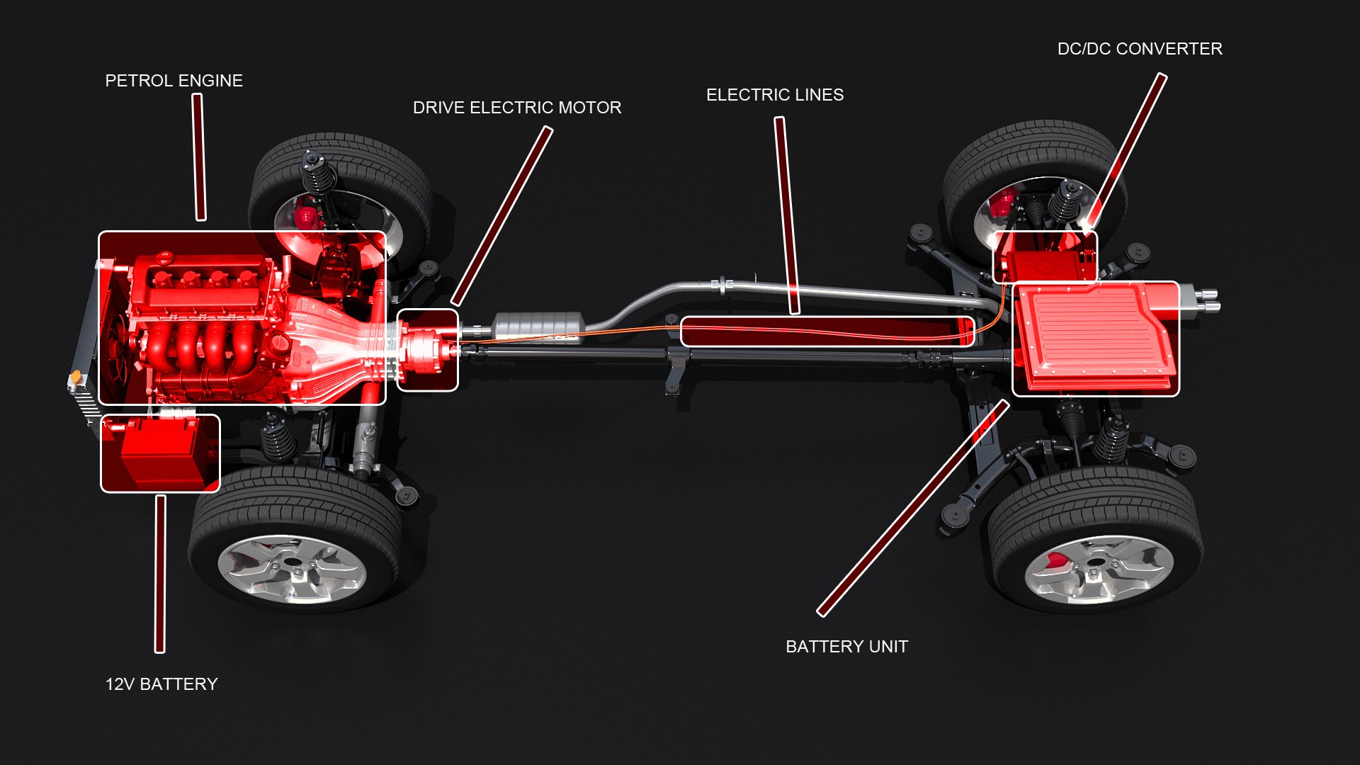 3D Model MHEV Mild-Hybrid Rear Wheel Drive Chassis - TurboSquid 2024234