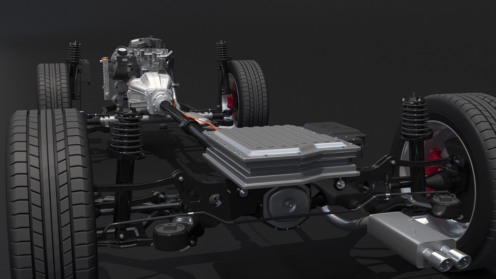 3D Model MHEV Mild-Hybrid Rear Wheel Drive Chassis - TurboSquid 2024234
