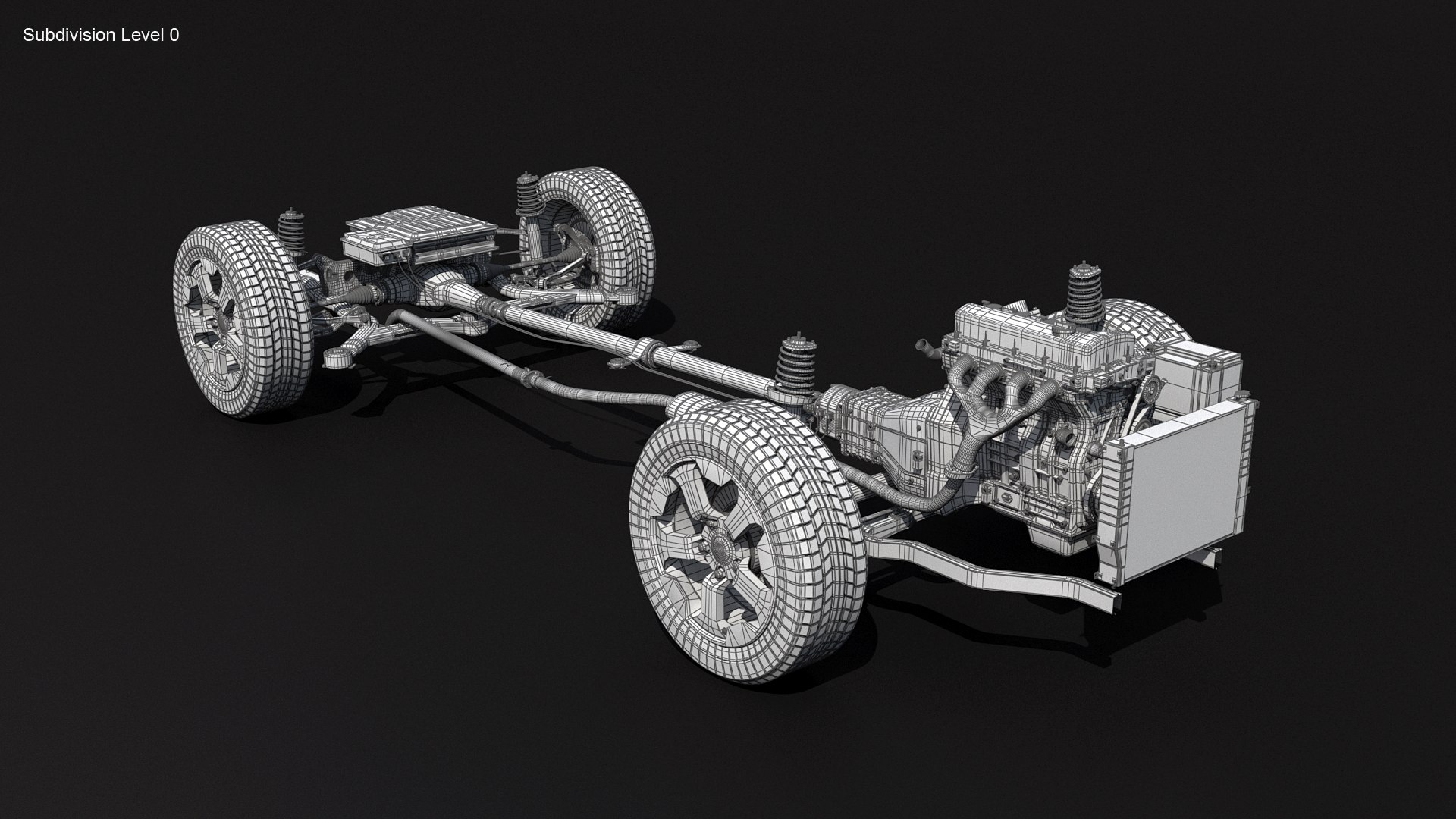 3D Model MHEV Mild-Hybrid Rear Wheel Drive Chassis - TurboSquid 2024234