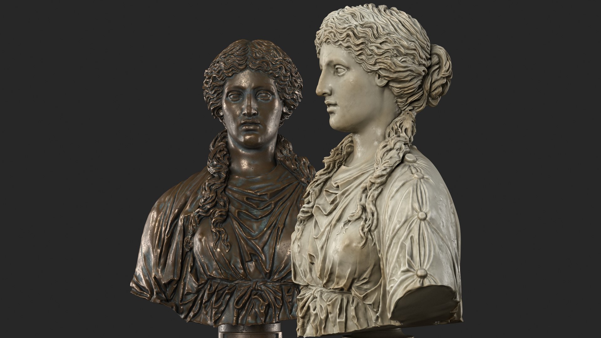 Roman Woman Bust 3D model - TurboSquid 1982236