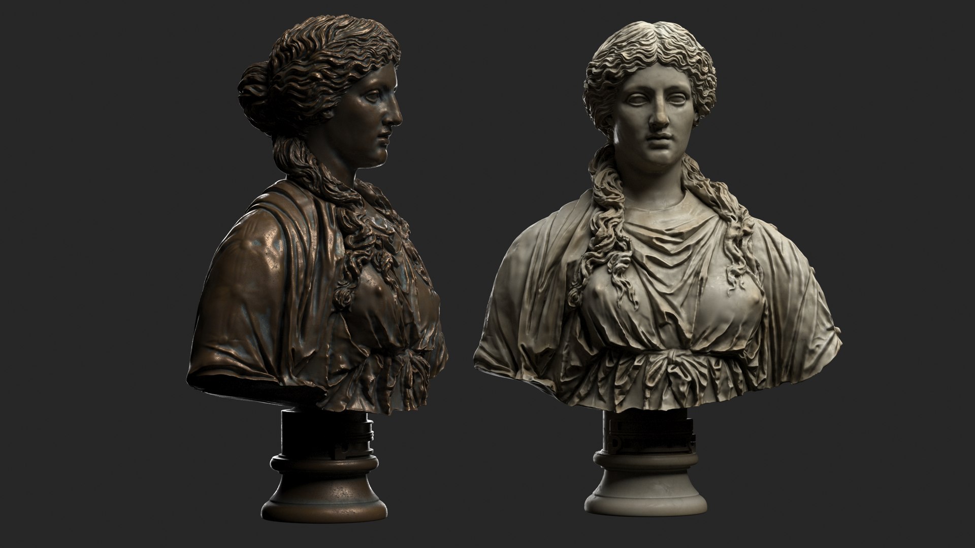 Roman Woman Bust 3D model - TurboSquid 1982236
