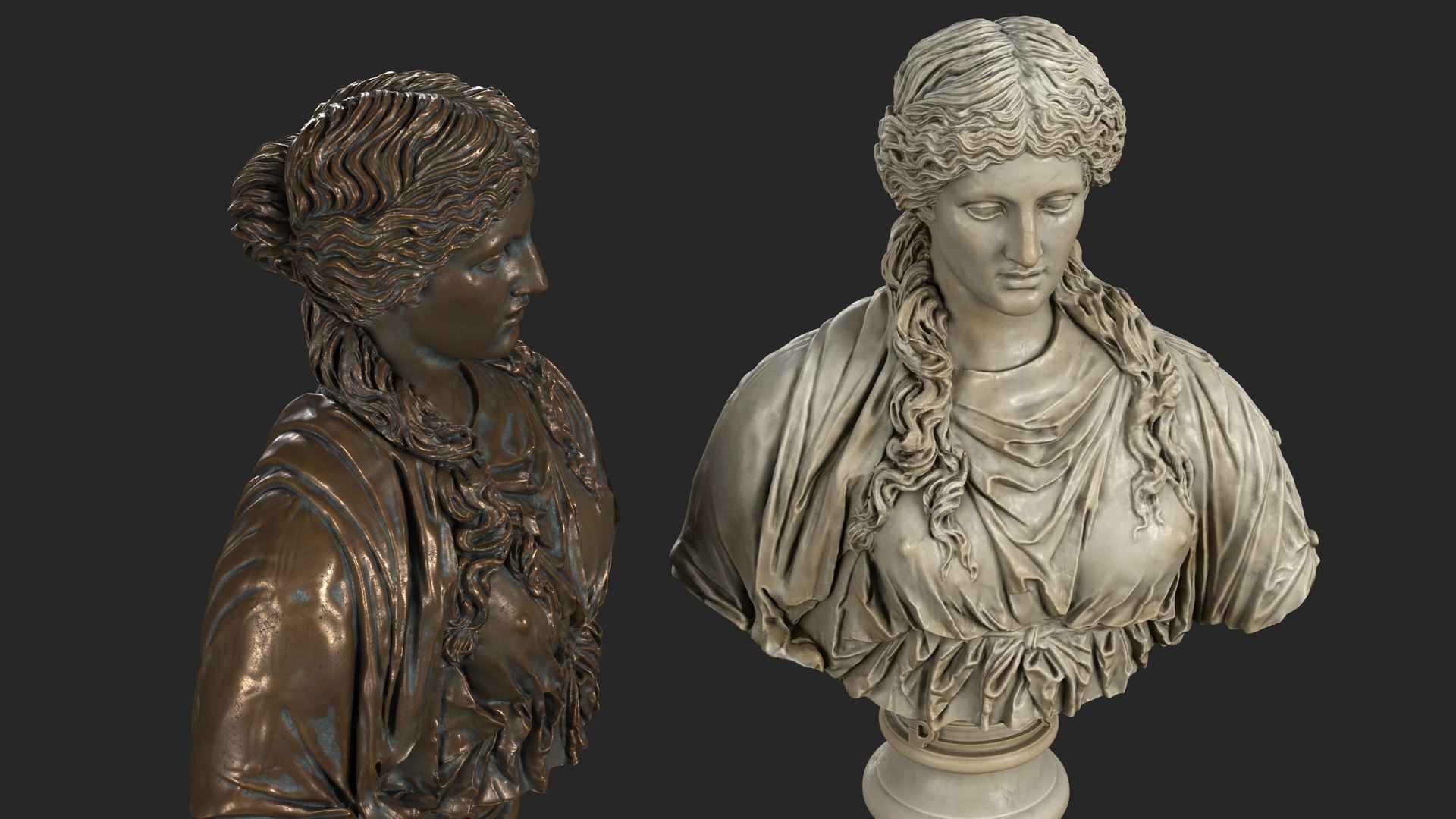 Roman Woman Bust 3D model - TurboSquid 1982236
