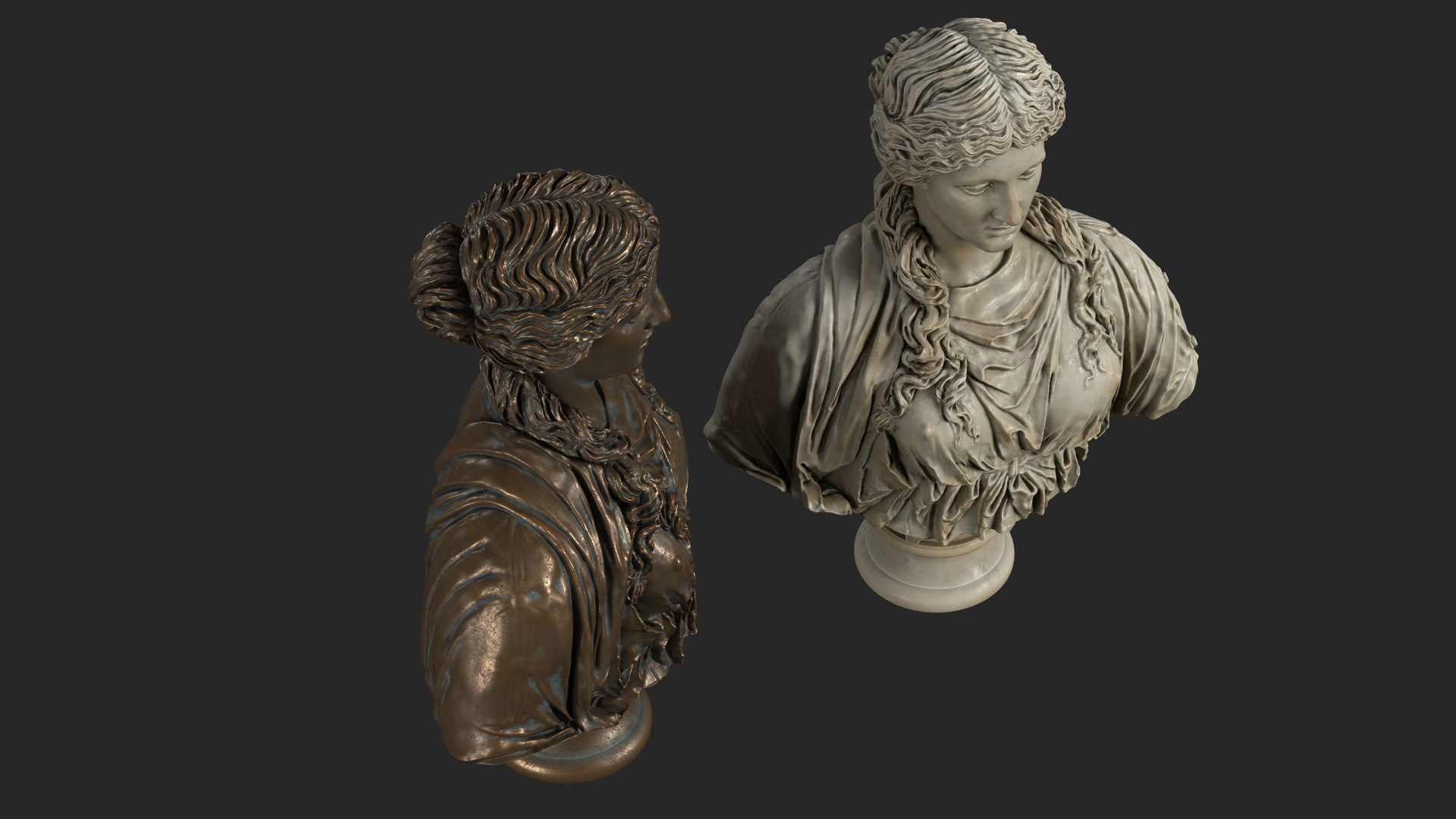 Roman Woman Bust 3D model - TurboSquid 1982236