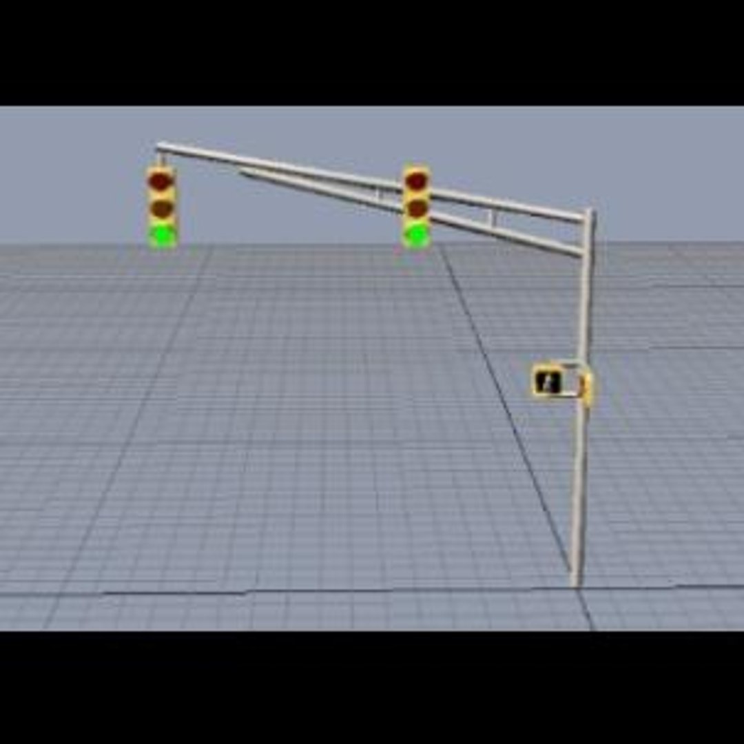 free traffic light 3d model