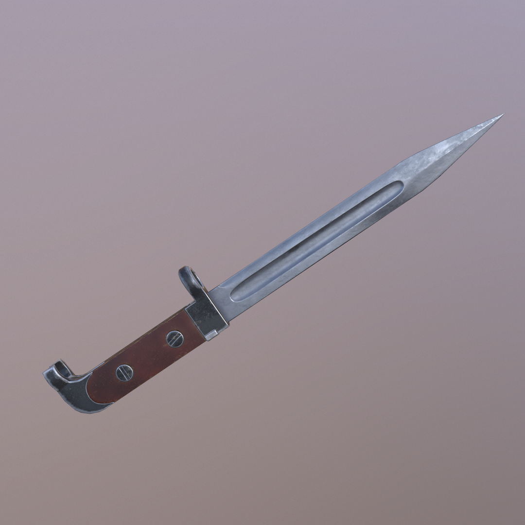 3d Ak-47 Bayonet Model