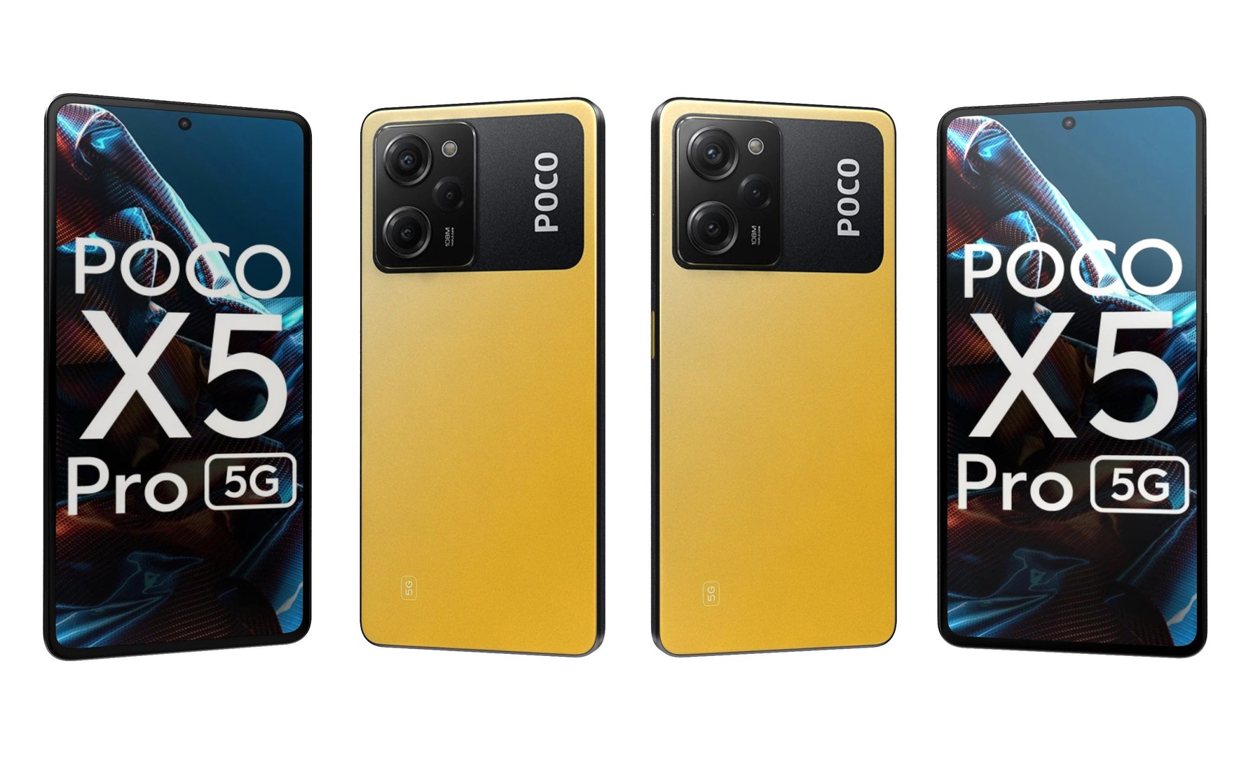 3D Xiaomi Poco X5 Pro 5G Yellow - TurboSquid 2032552