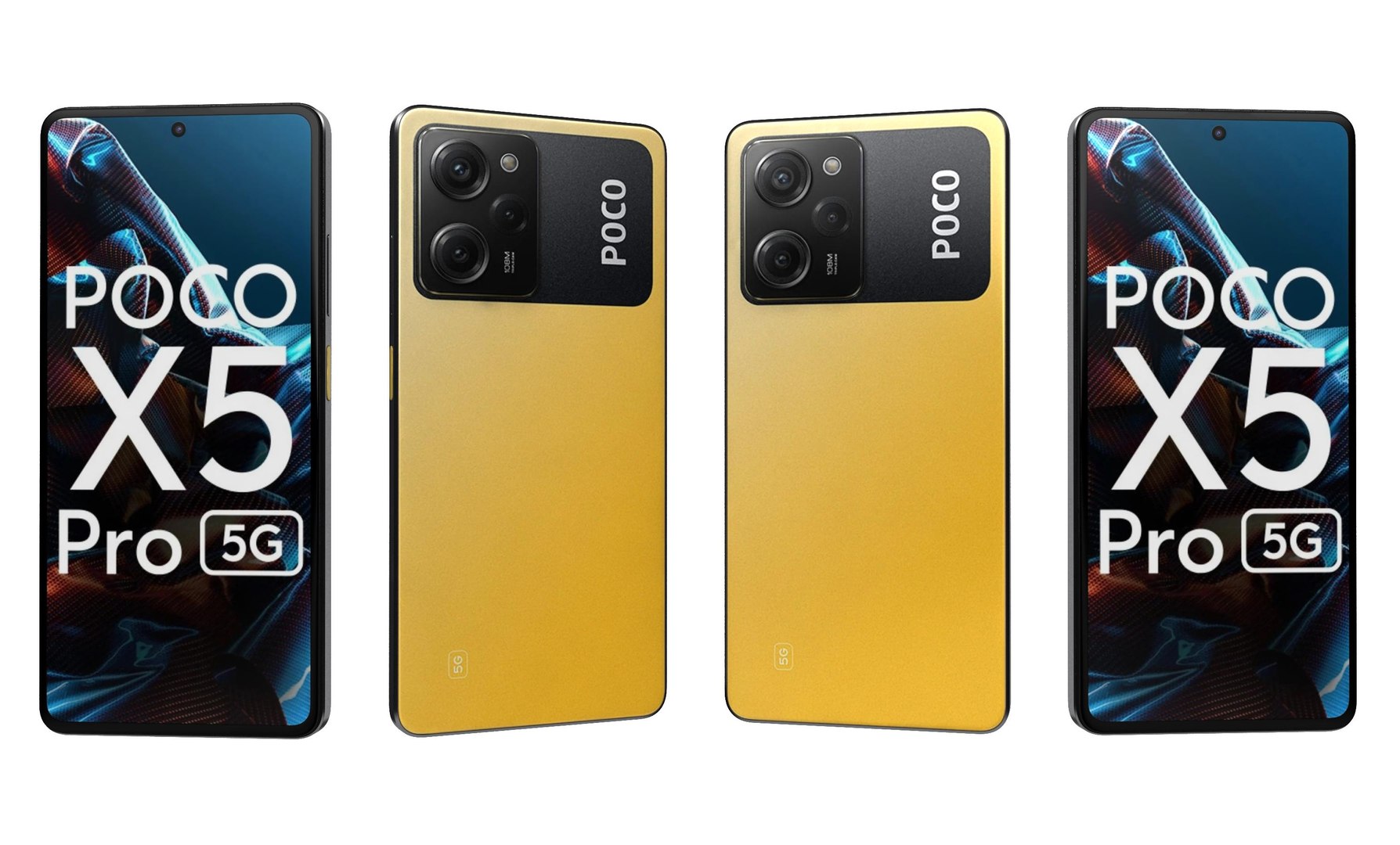 3D Xiaomi Poco X5 Pro 5G Yellow - TurboSquid 2032552