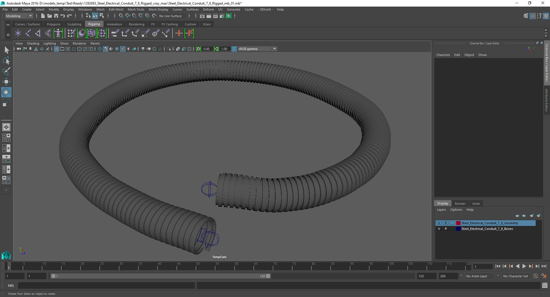 Steel electrical conduit 7 3D model - TurboSquid 1503279