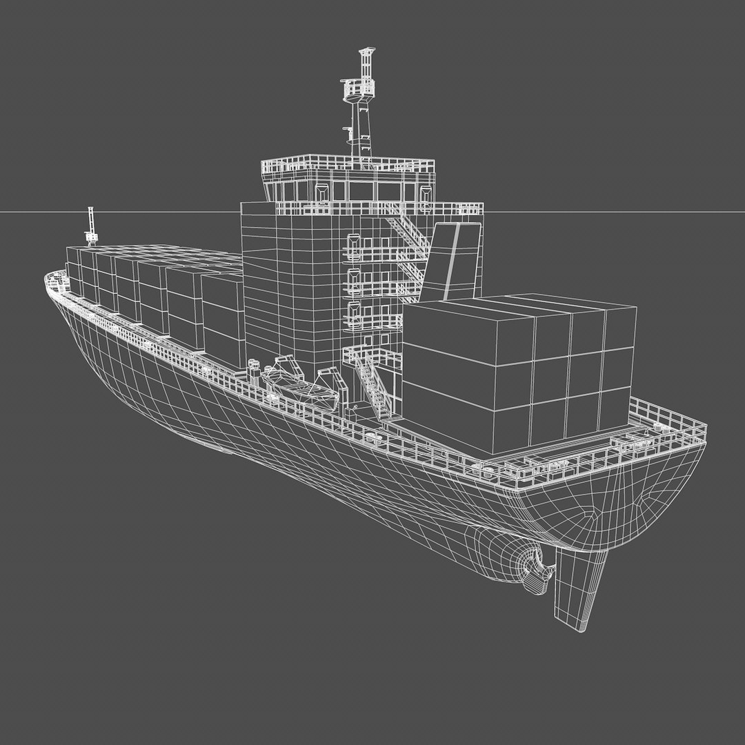 3d Model Cargo Ship