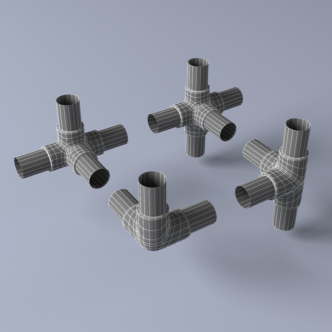 Pipe junctions 3D model - TurboSquid 1190927
