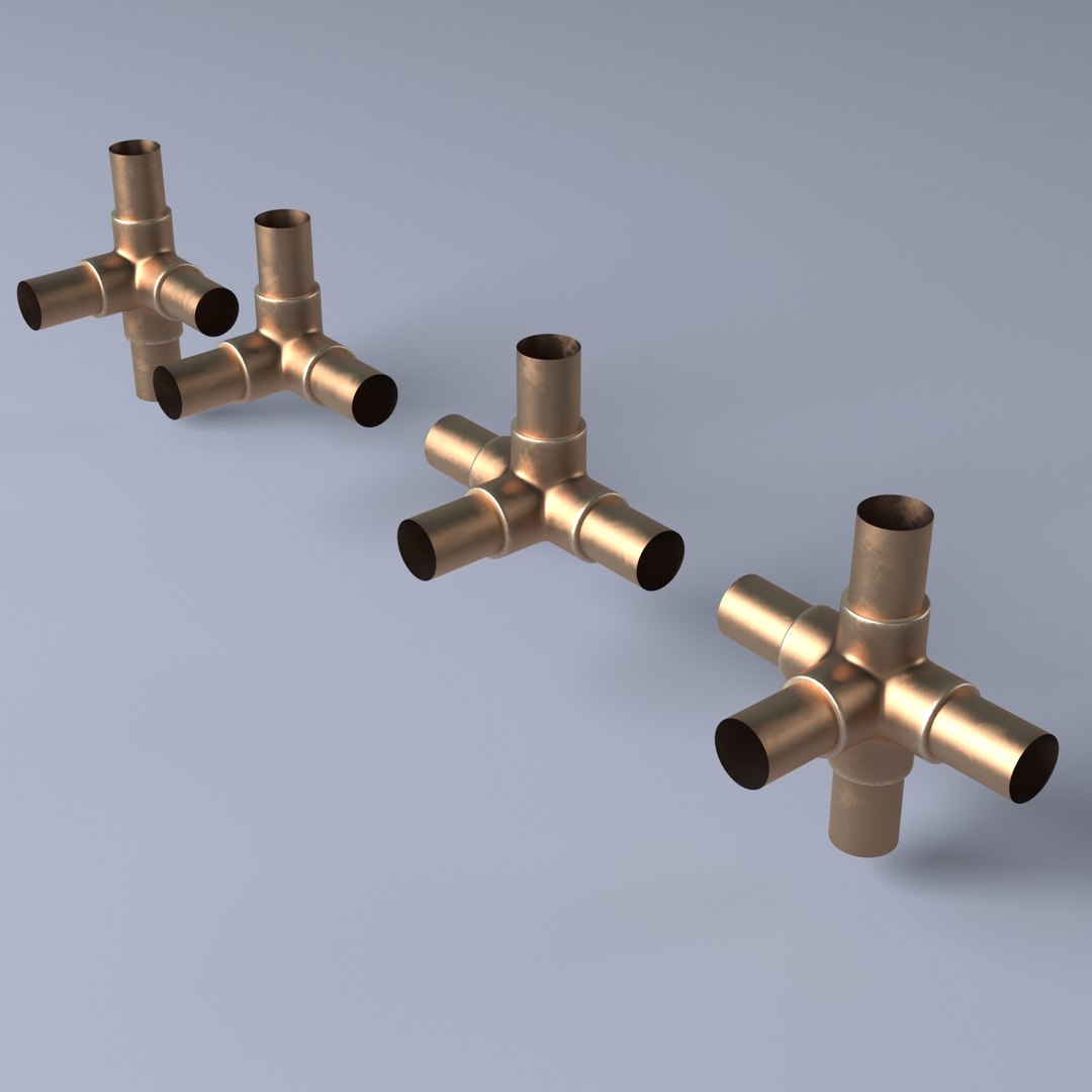 Pipe junctions 3D model - TurboSquid 1190927