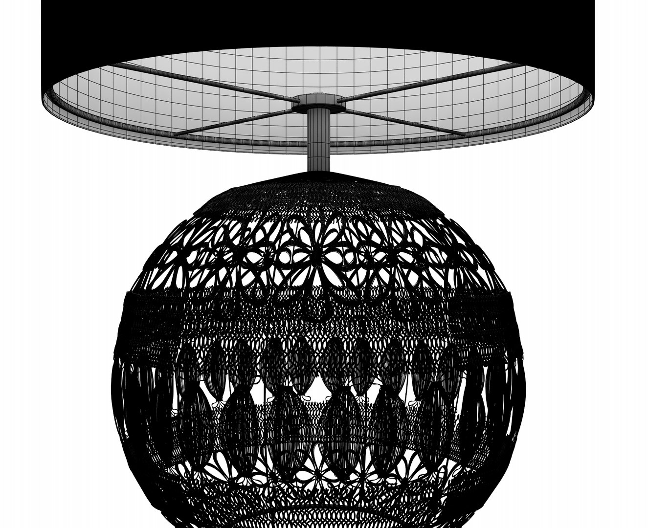 3D Lacy Table Lamp - TurboSquid 1695340