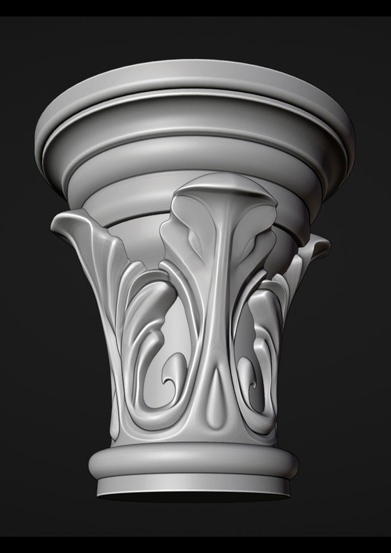 3D Column Head 05 - TurboSquid 1847312